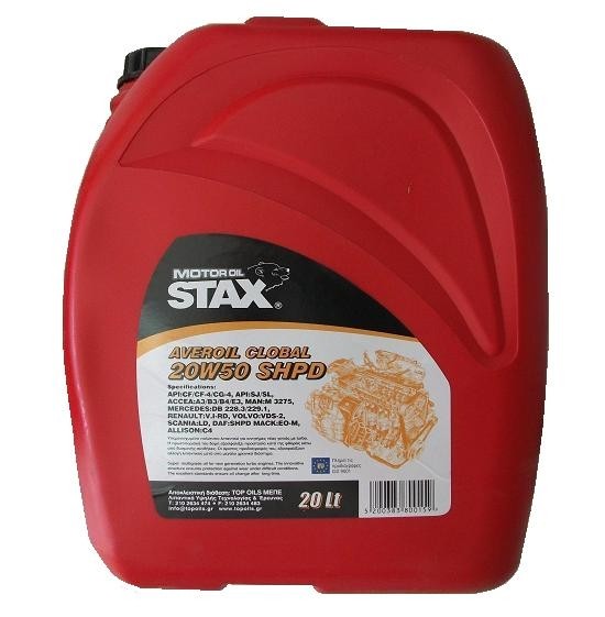 20W-50 AVEROIL GLOBAL Συσκ.20-Lt (STAX OIL) - Oils moto auto